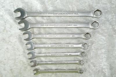 Set Of 7 Williams Superrench XOE Series Combination Wrenches 6 Pt Box ...