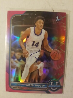 2021-22 Bowman University Jared Rhoden 1st Pink Refractor #44 Seton ...