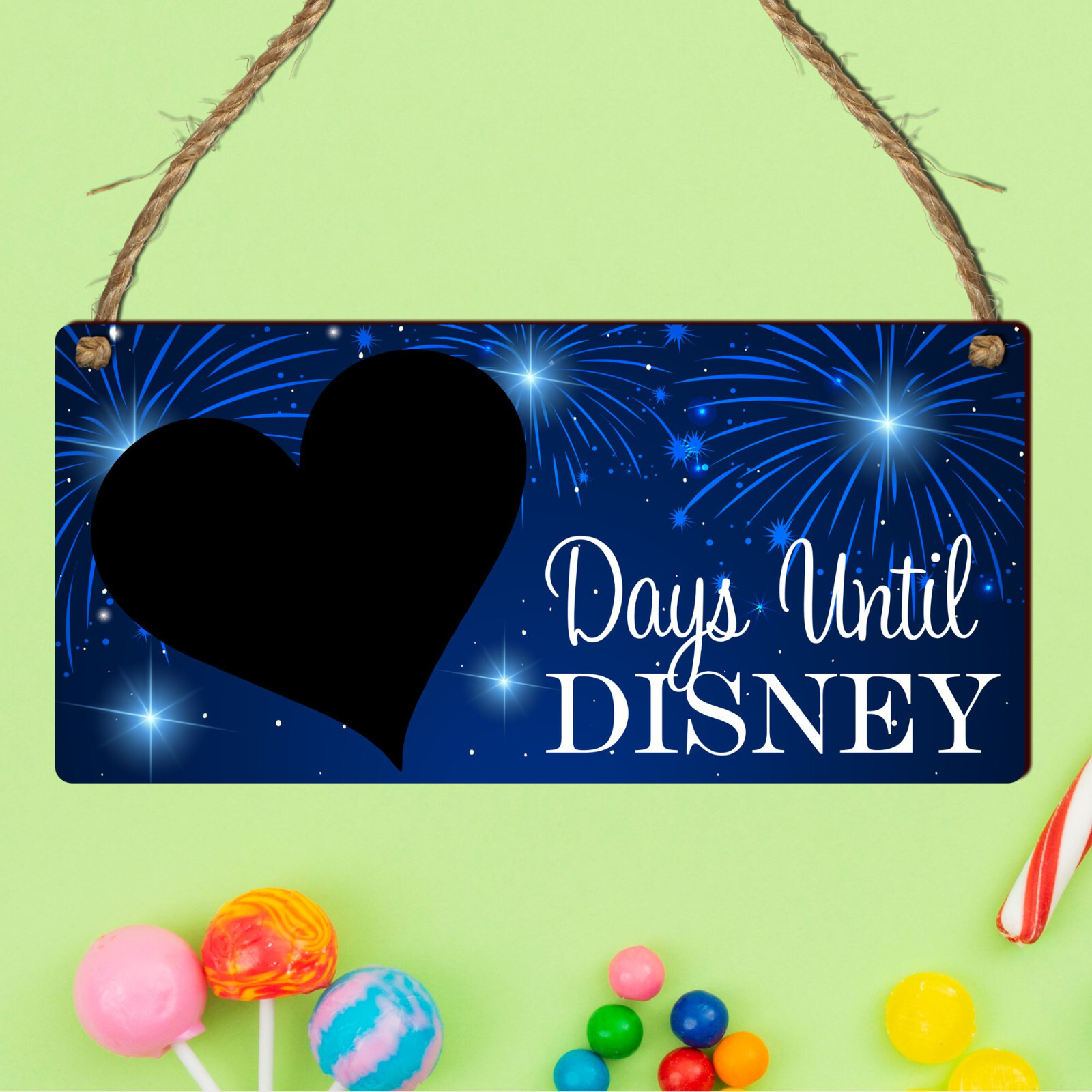 Days Until Disney Sign Childrens Kids Gift Holiday Countdown Chalkboard ...
