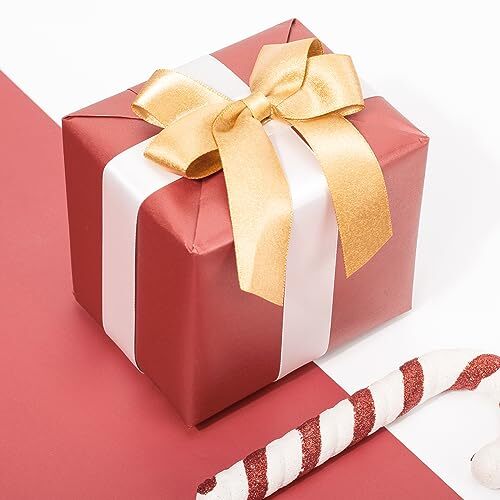 Mini Wrapping Paper Roll-17inch*32.8ft46.28 sq.ft. Chestnut Red ...