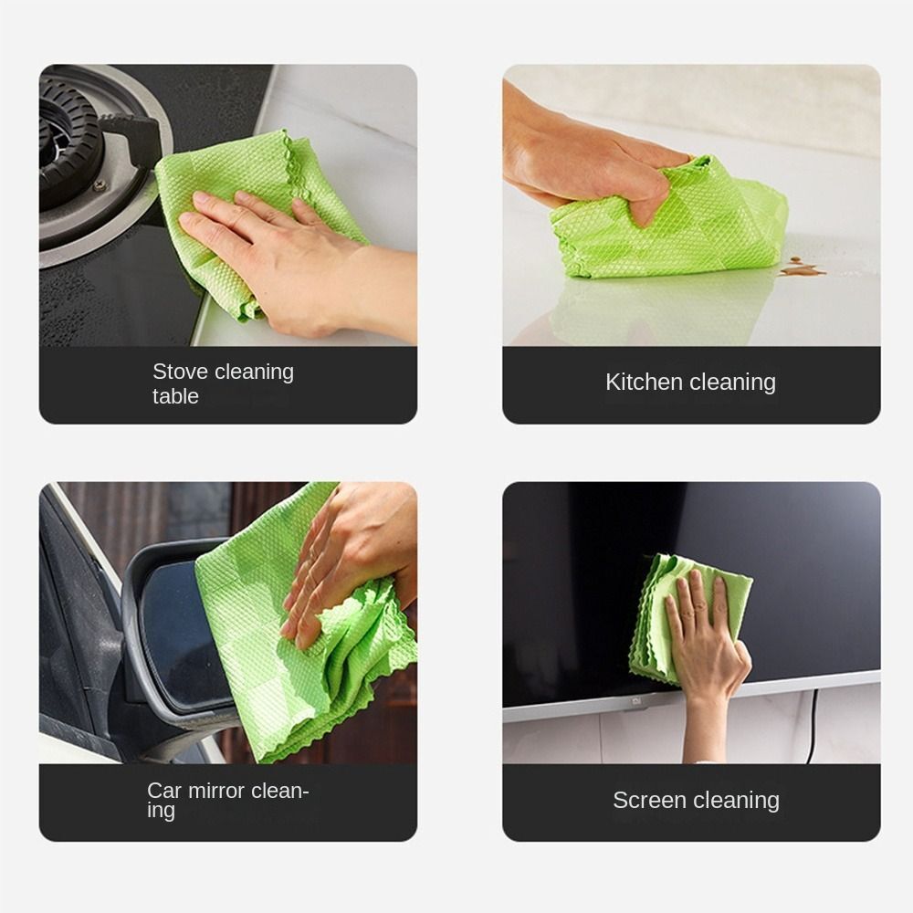1/3PCS Housework Fish Scale Wipe Rags Leaving No Traces Cleaning Cloth ...