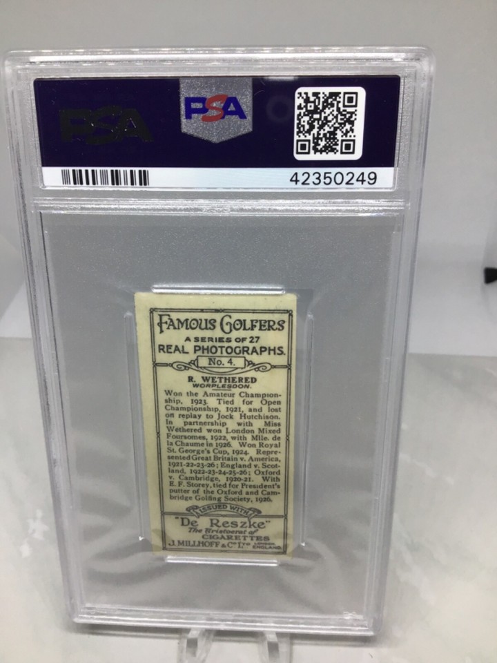 1928 Millhoff Famous Golfers #4 Roger Wethered PSA 6 | eBay