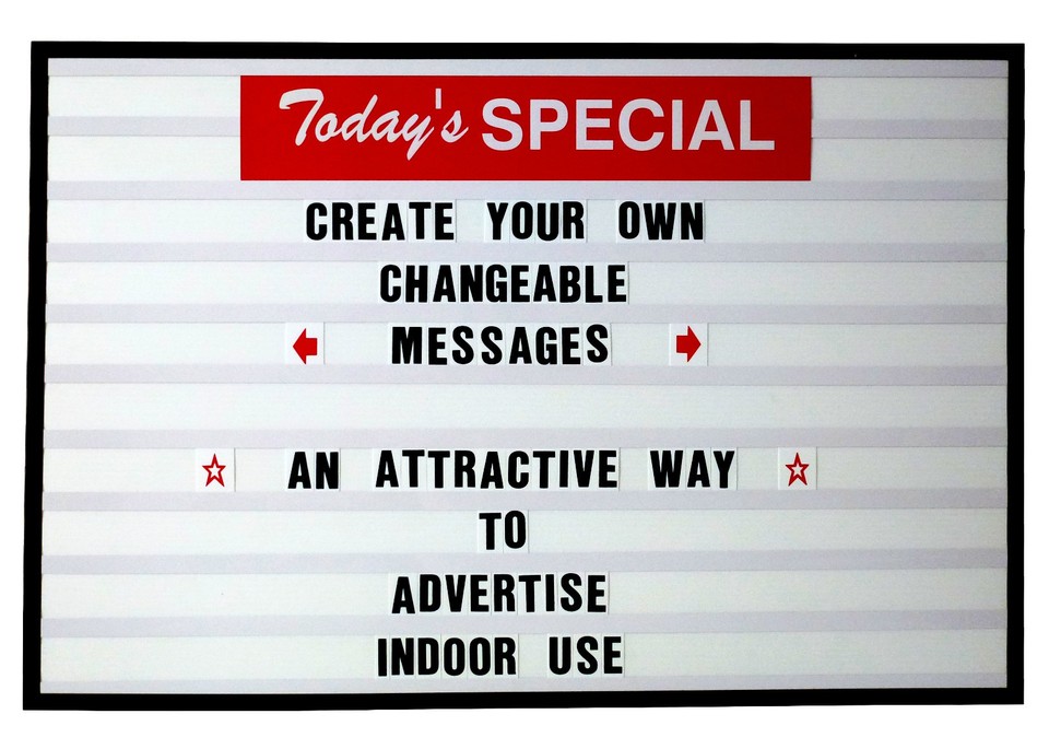 2 inch Changeable Message Letters Marquee Sign - Window Menu Price ...