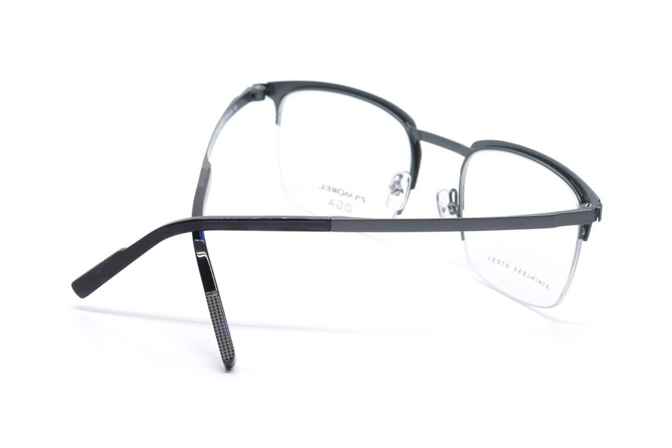 OGA Morel 10157O BG12 Blue/Green Semi Rim Optical Eyeglasses Frame 56 ...