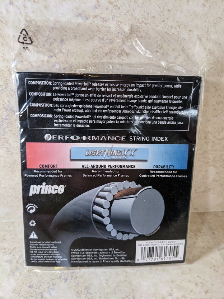 PRINCE LIGHTNING XX 16Gauge 1.30mm TENNIS STRING, NEW | eBay