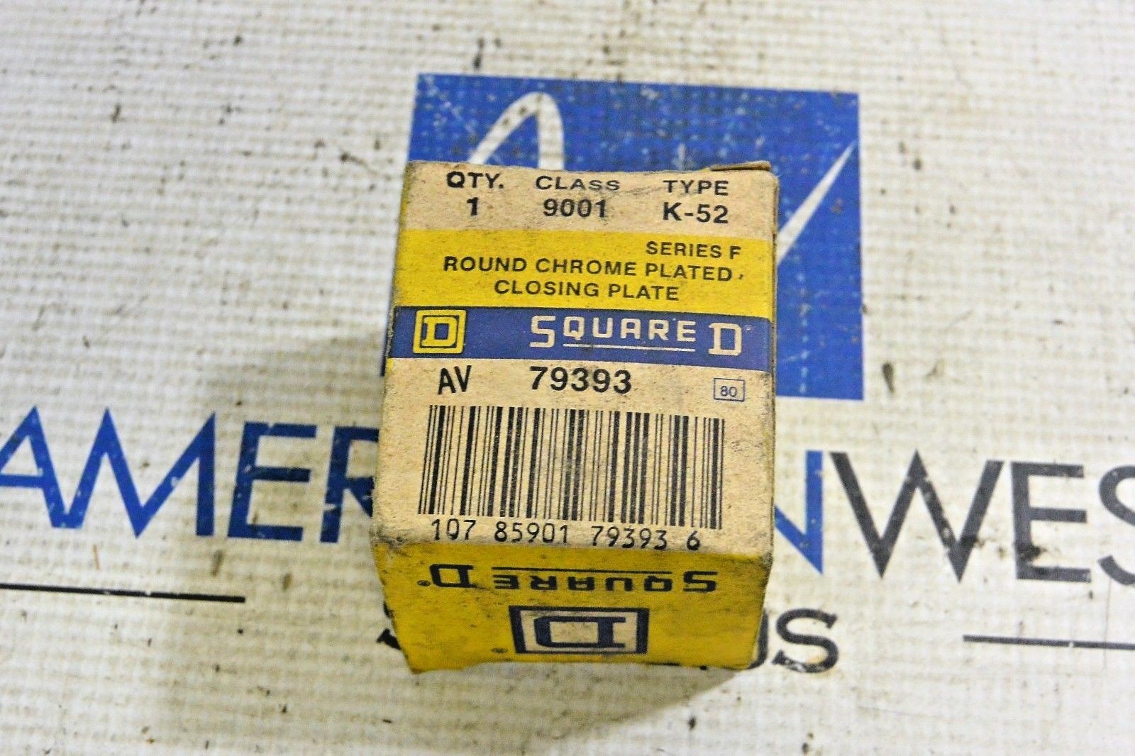SQUARE D 9001 K52 ROUND CHROME CLOSING PLATE SER F | eBay