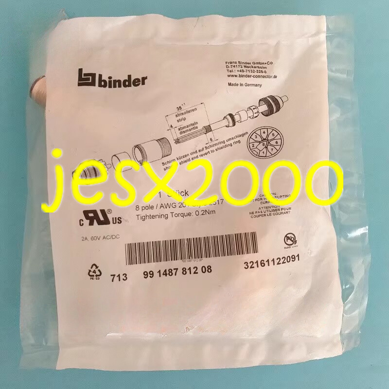 1PC NEW binder D-74172 Connector 8 pole/AWG20/Style 2517 #LD | eBay