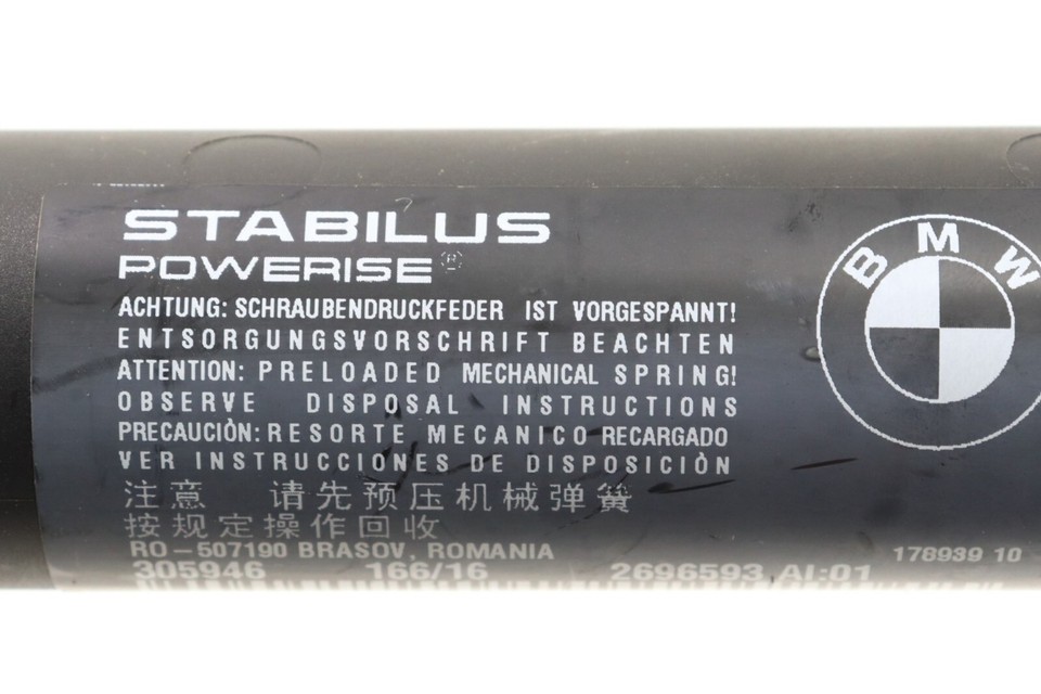 BMW X1 F48 TAILGATE LIFTGATE LEFT SIDE POWER LIFT CYLINDER STRUT OEM ...