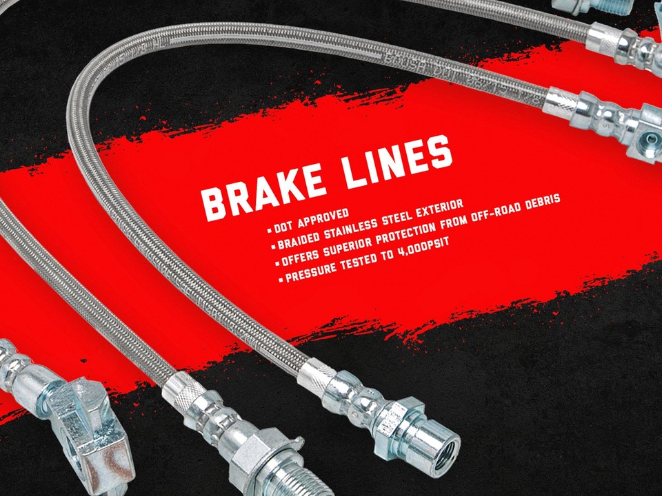 Rough Country Rear Stainless Brake Line for 1999-2004 Ford Super Duty ...