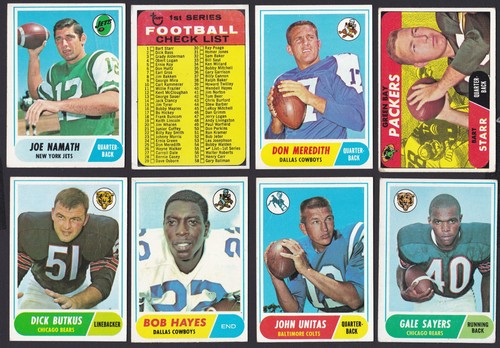 1968 Topps Football Complete Set EX Sayers Namath Unitas | eBay