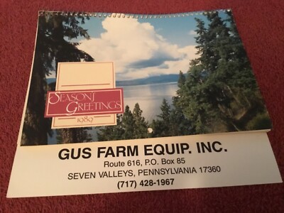 Gus Farm Equipment 1989 Season Greetings Advertising Calander | eBay