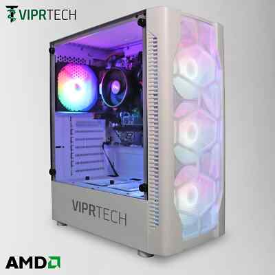 ViprTech RGB snowstorm desktop Gaming PC, AMD graphics | eBay