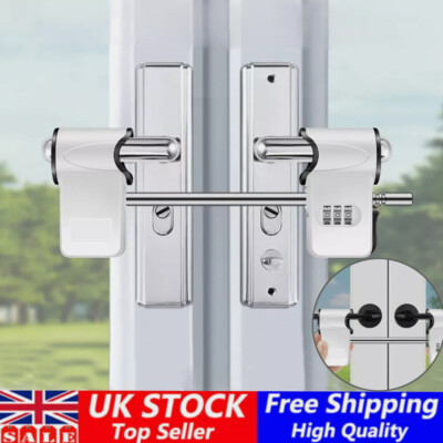 Patio Conservatory French Double Door Dead Lock Extra Security Safety ...