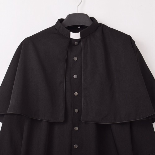 Black Priest Cassock Adult Catholic Roman Soutane Pope Missionary ...