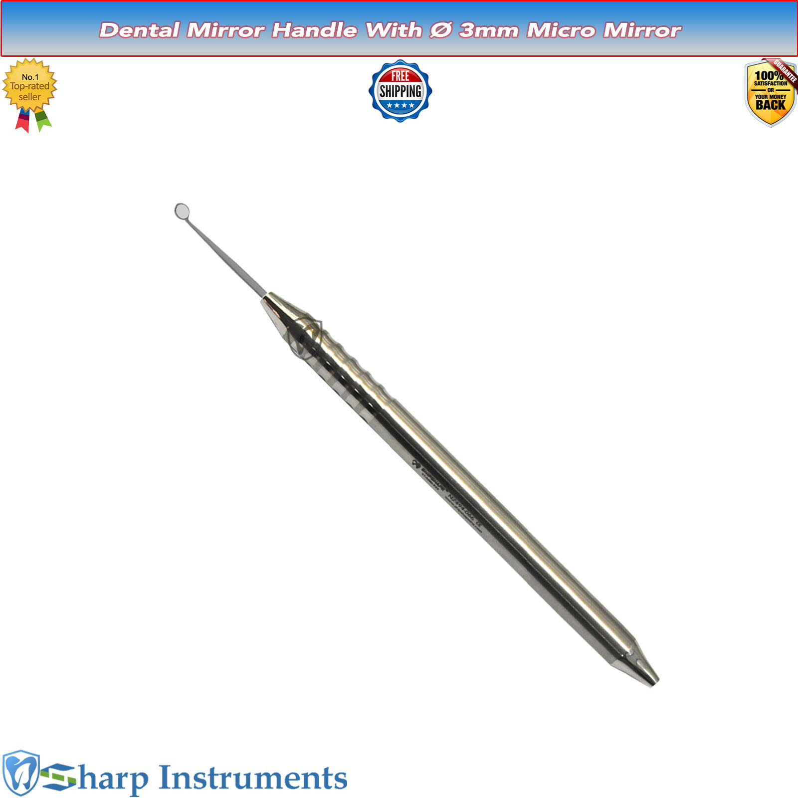 Mirror Handle, Endodontic Micro Mirror Ø3.0mm Microsurgical Dental ...