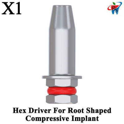 1pcs Dental Hex Driver For Root Shaped Compressive Fixture Adapter Head ...
