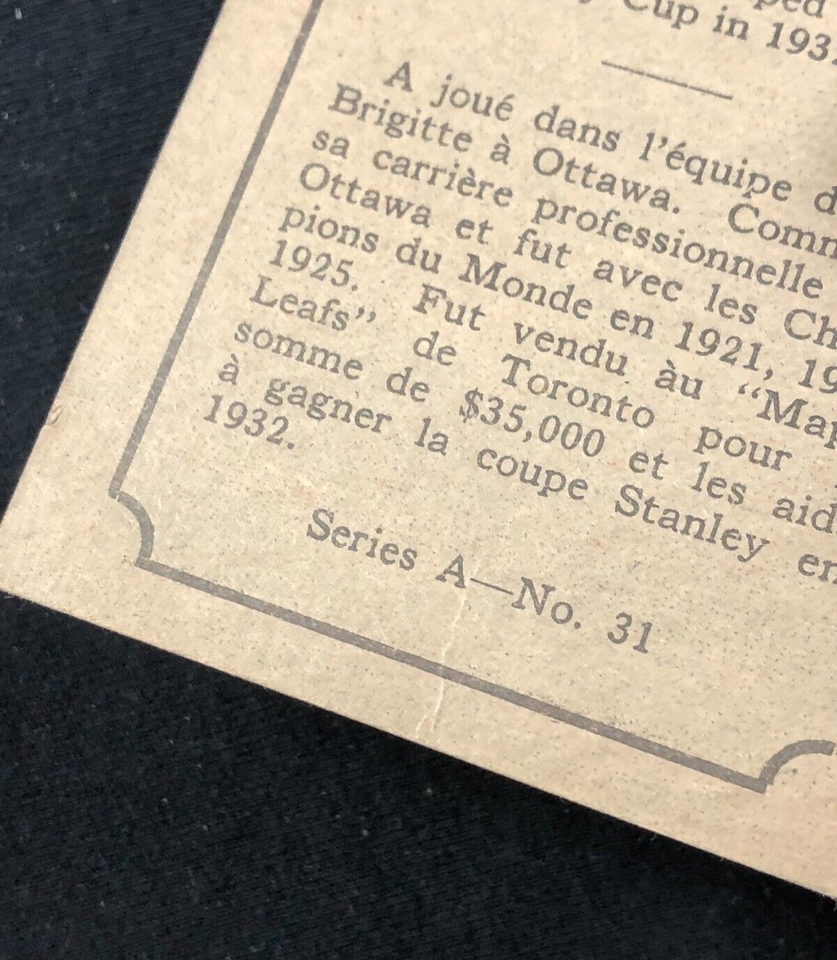 1 CARD 1933-34 OPC V304A FRANK CLANCY SERIES A #31 HOCKEY | eBay