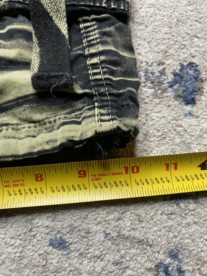 Y2K Style Cargo Shorts Acid Wash Size 34 Baggy Oversized | eBay