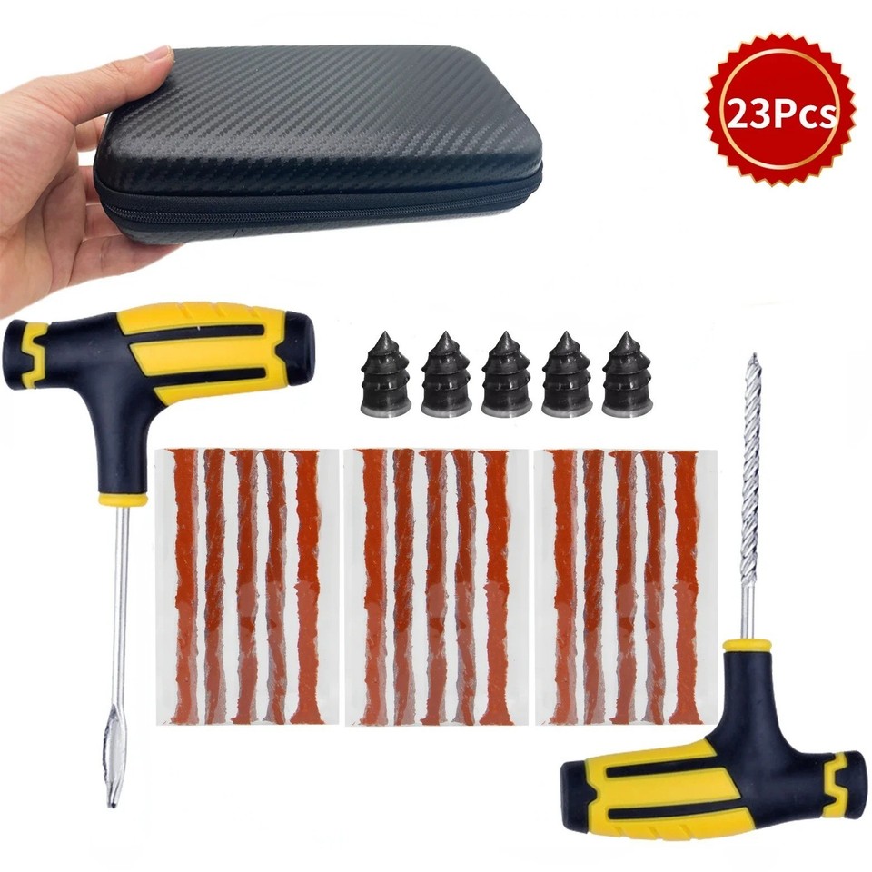 Auto Tire Repair Kit Puncture Plug Tools Tyre Emergency Strips Glue ...