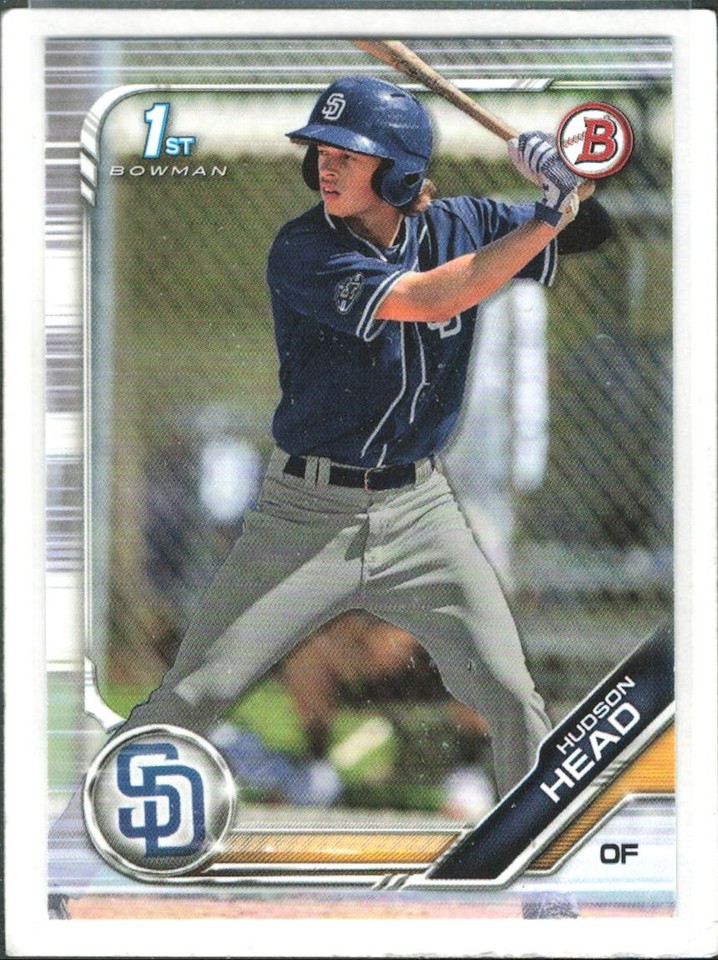 2019 Bowman Draft Hudson Head 1st RC #BD-69 San Diego Padres | eBay