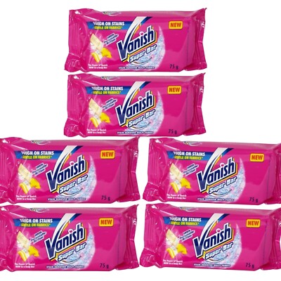 6 x Vanish Super Soap Bars Multi Fabric Stain Remover 75g | eBay UK