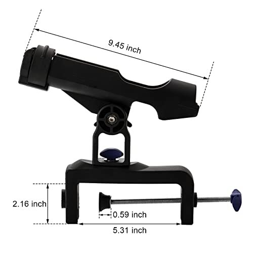 2 Pack Fishing Boat Rods Holder, 360 Degree Rotation Adjustable Power ...
