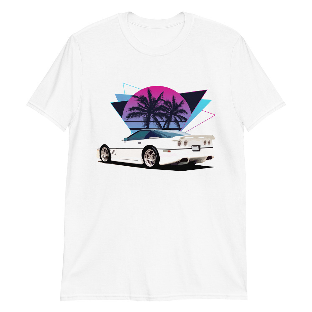 White vette C4 80s 90s Vaporwave Short-Sleeve Unisex T-Shirt | eBay