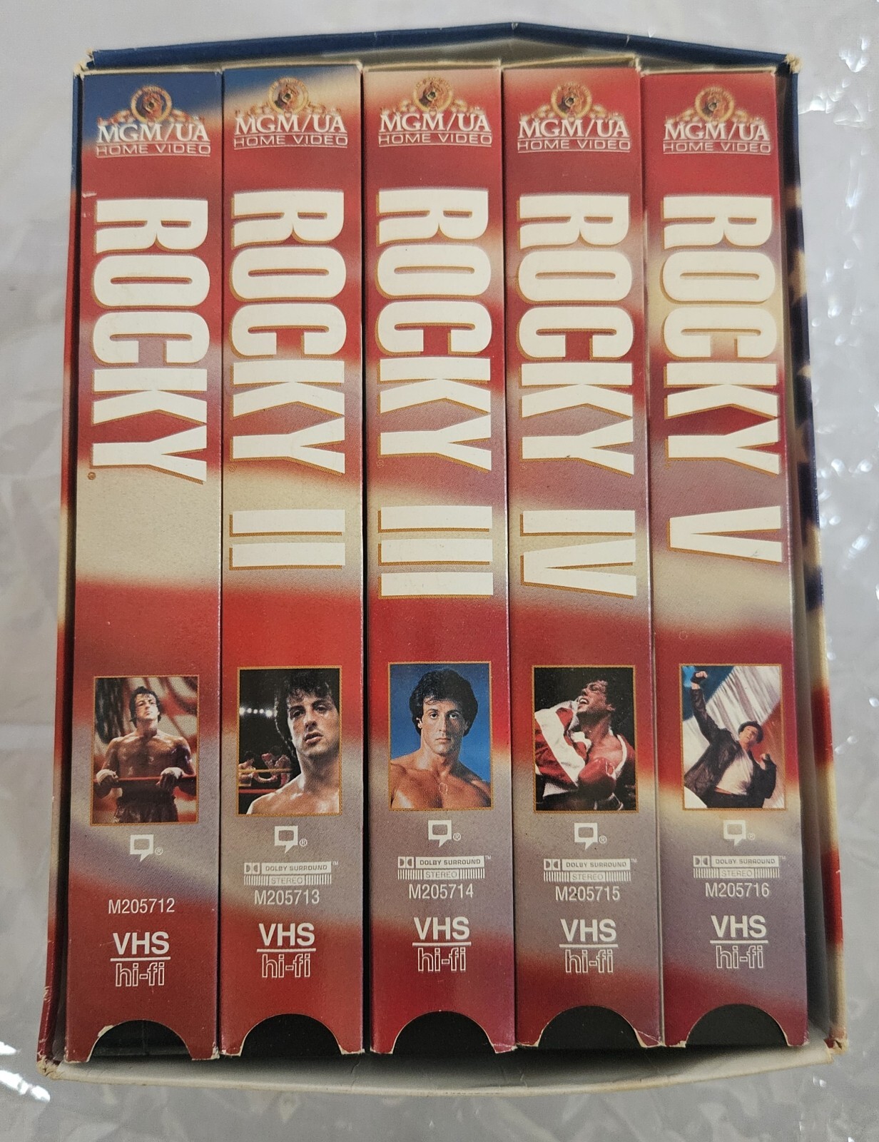Rocky VHS Collection 1 Through 5 - 20th Anniversary Movie Gift Set Box ...