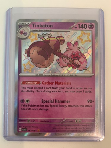 1x Tinkaton - 167/091 - Shiny Rare NM-Mint Pokemon SV04.5 - Paldean ...