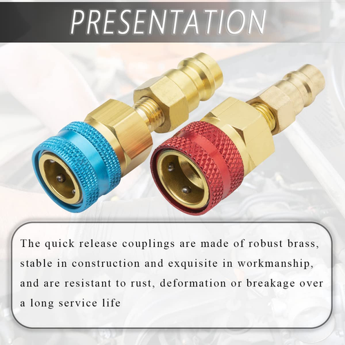 Quick Couplers Kit R1234Yf to R134A Conversion Kit High Low Side Blue ...