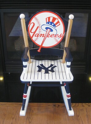 MLB NY Yankees MLB Wooden Child Rocking Chair | eBay