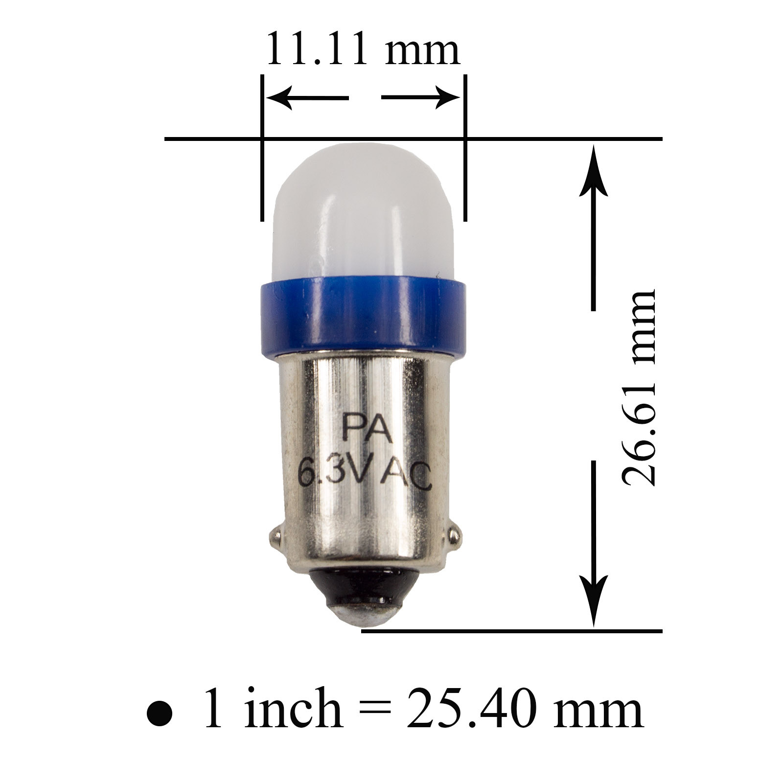 10x #1893 #44 #47 BA9S Frosted Ice Blue LED Pinball Arcade Light Bulb 6 ...