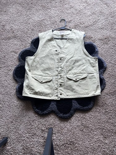 Vintage CC Filson Cotton Moleskin Western Vest Mens Weathered | eBay