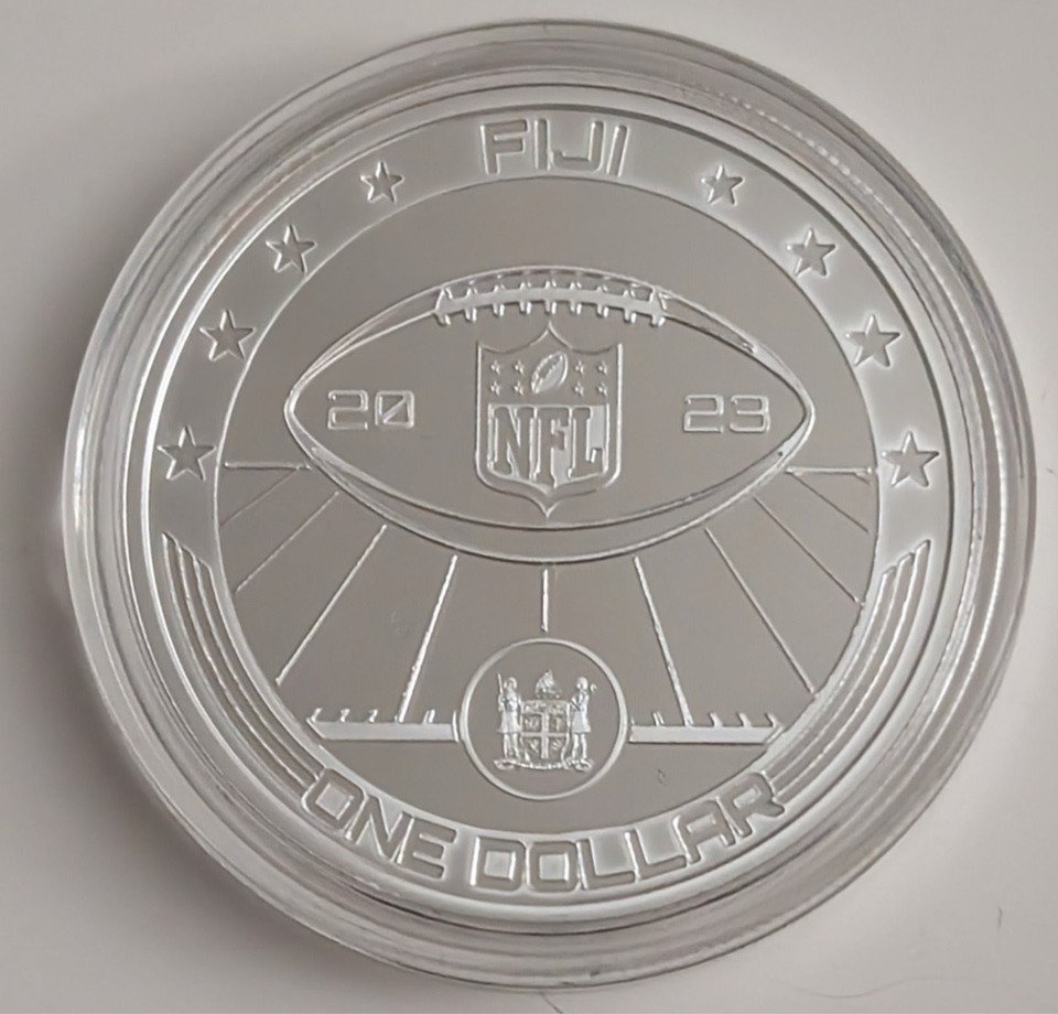 2023 NFL SILVER PLATED DOLLAR COIN GAME-USED BALL EDITION DALLAS ...