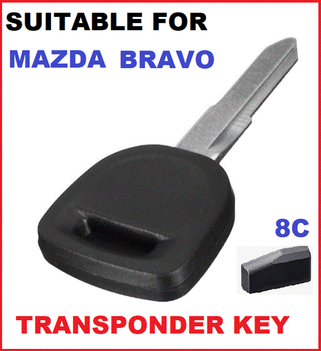 8C Transponder car key suitable Mazda Bravo 1999 2001 2002 2003 2004 ...