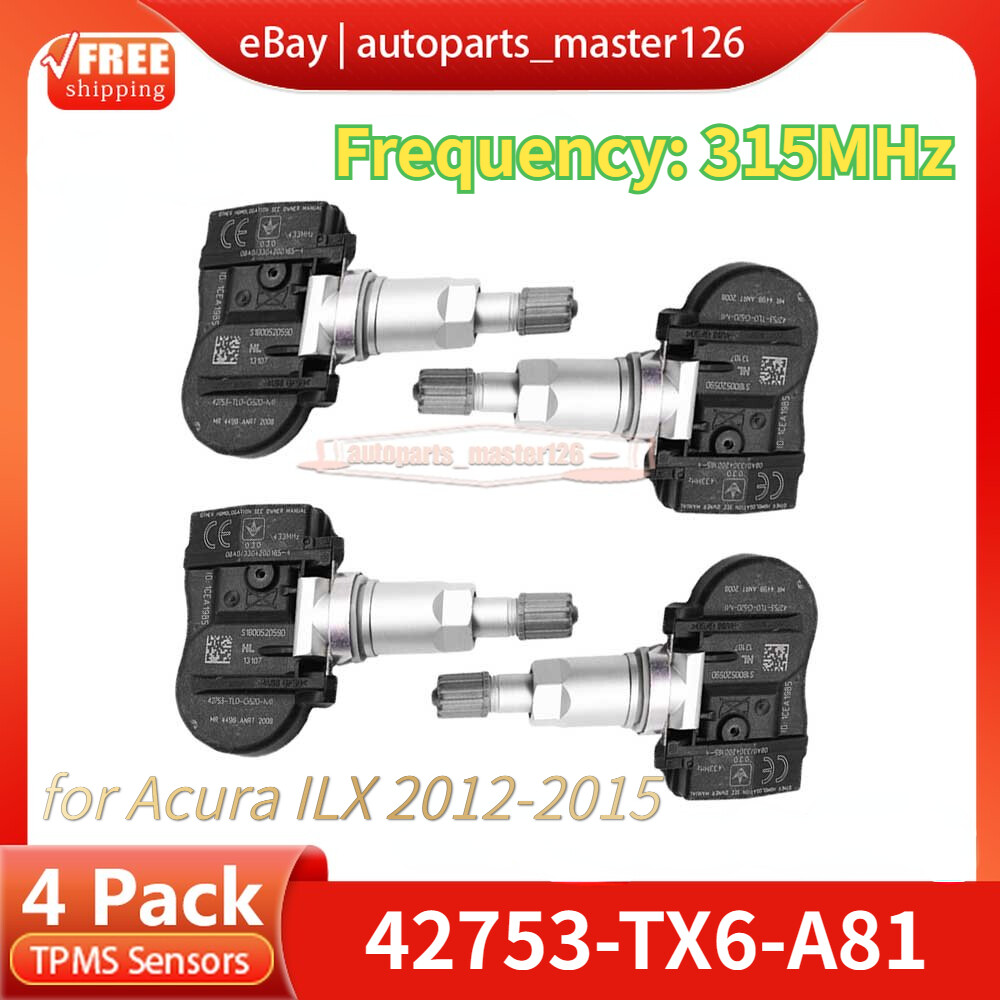 Set (4) Tire Pressure Monitor Sensors TPMS For 2013-2015 Acura ILX ...