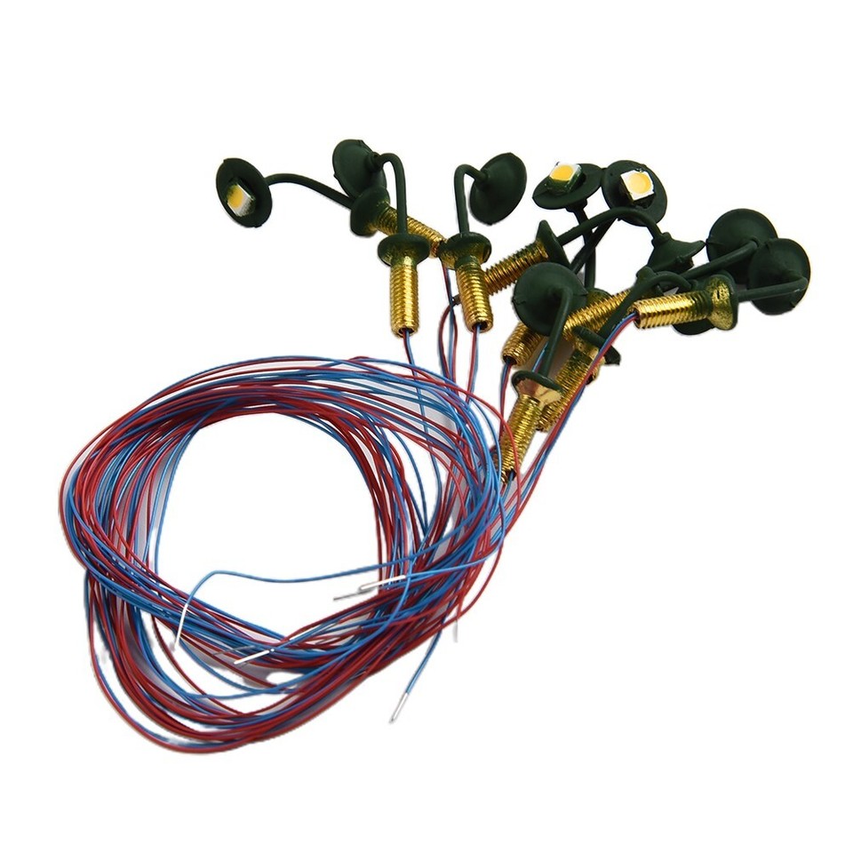 Complete Set of 10 HO Scale LED Street Light Posts for Model Train ...