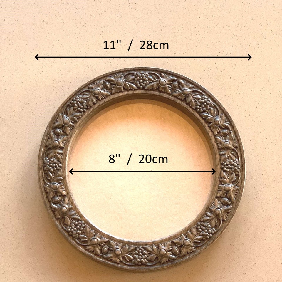 Round Flower Photo Picture Decorative Frame Floral Ornate Romantic ...