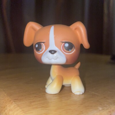 LPS Littlest Pet Shop Authentic #25 Boxer Dog Brown and White 2004 ...