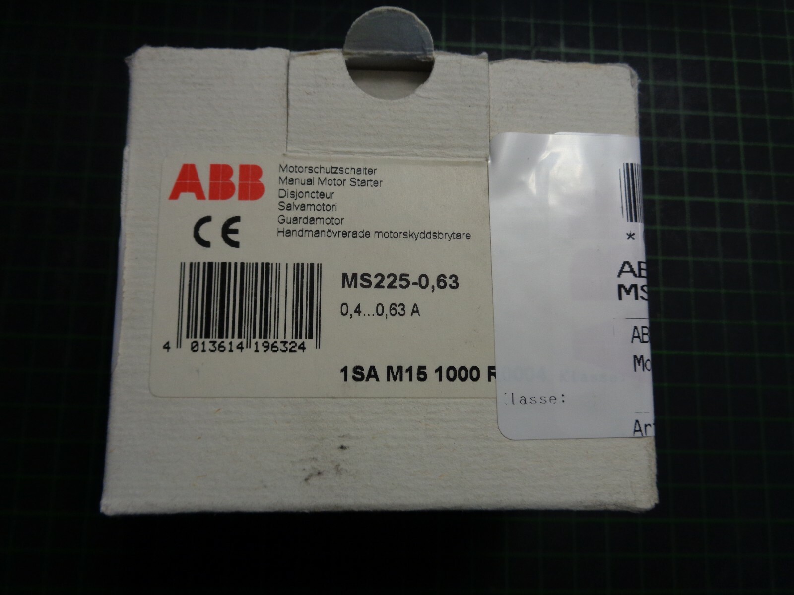 1 x ABB Motorschutzschalter MS225; 1SA M15 1000 R0004; 0,4 - 0,63A | eBay