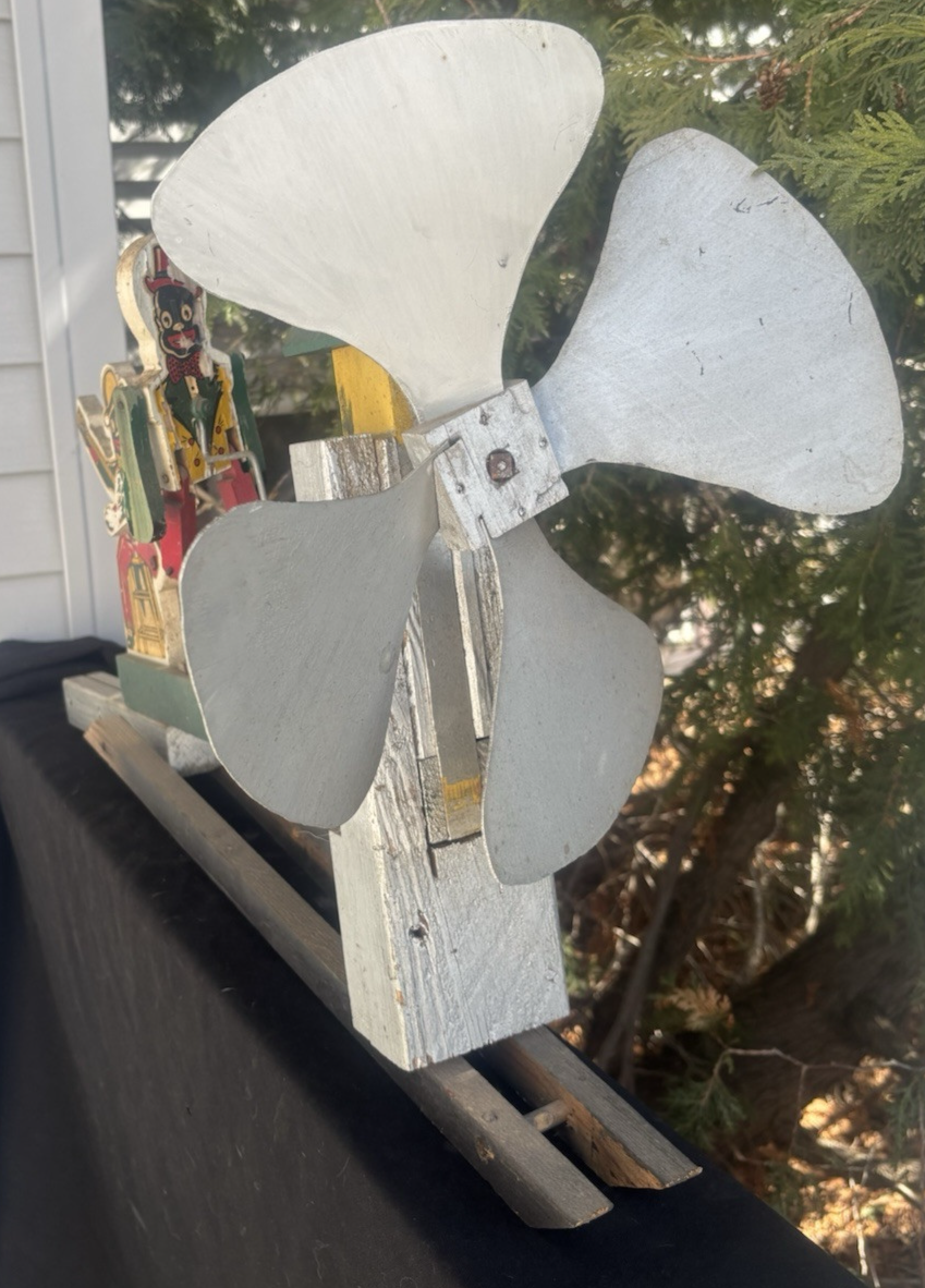 Vintage 1940s Folk Art Whirligig Wind Spinner - Black Americana ...