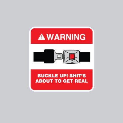 Warning Buckle Up Sticker | eBay