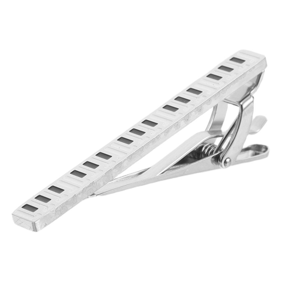 Music Note Tie Clip Titanium Steel Men’s Novelty - Piano Theme Design ...