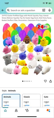 24 Pcs Easter Eggs with Mochi Squishy Toys for Kids Easter Eggs Hunt ...