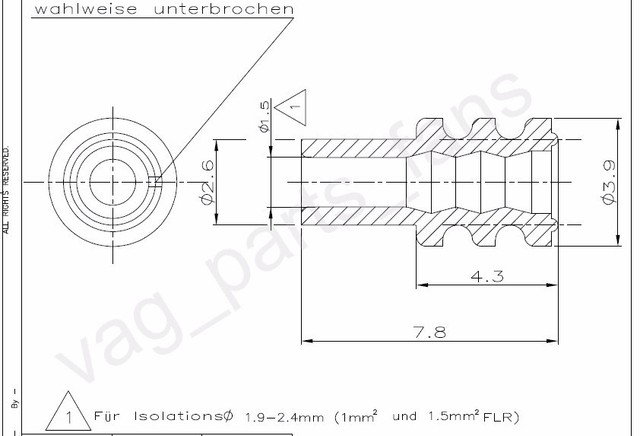30 X Single Wire Seals 964972-1 357972740f for VAG VW AUDI SKODA 1.5mm ...