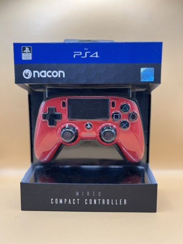 Nacon Wired Compact Controller (Red) (Sony Playstation 4) 3499550360714 ...