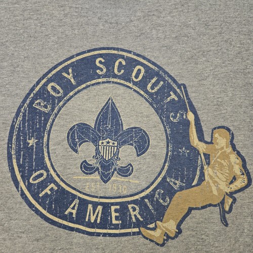 Vintage Boy Scouts of American Gray Logo Repelling Scout T-shirt Size ...