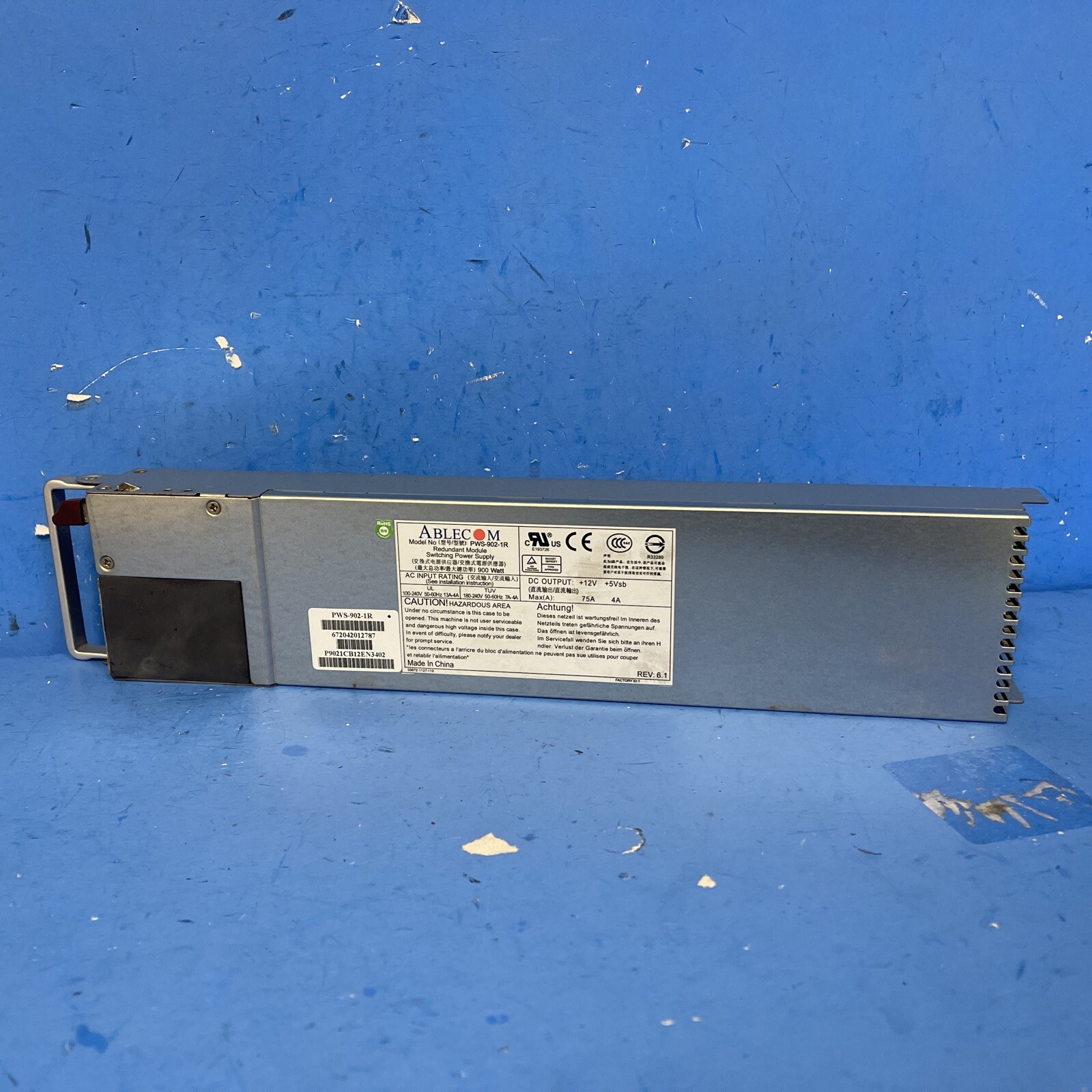 "LOT OF 2" ABLECOM PWS-902-1R 900 Watt Server Redundant Power Supply ...