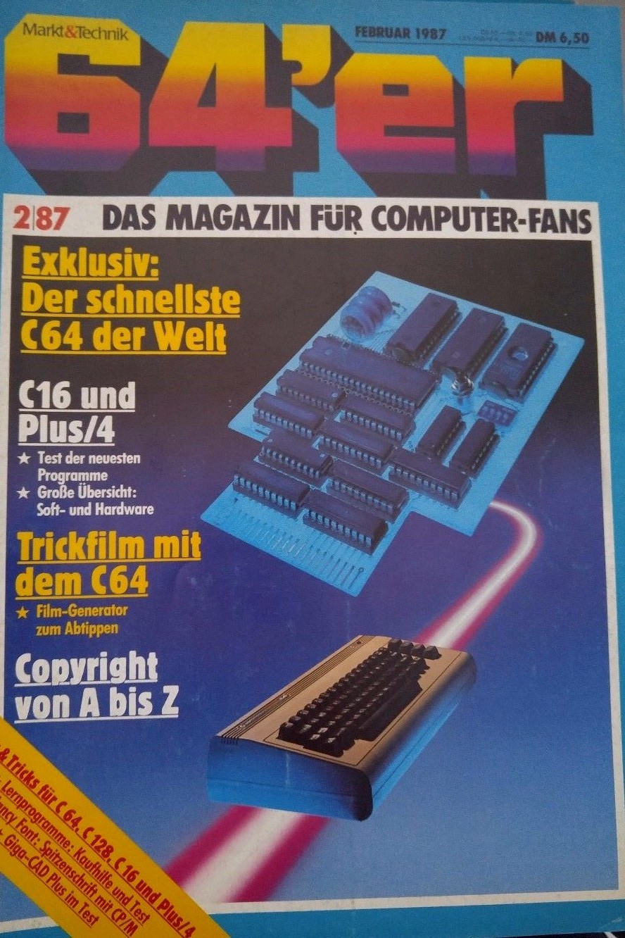 64er (64´er) 02/87 Februar 1987 C64 Commodore (C16, Plus4) Zeitschrift ...