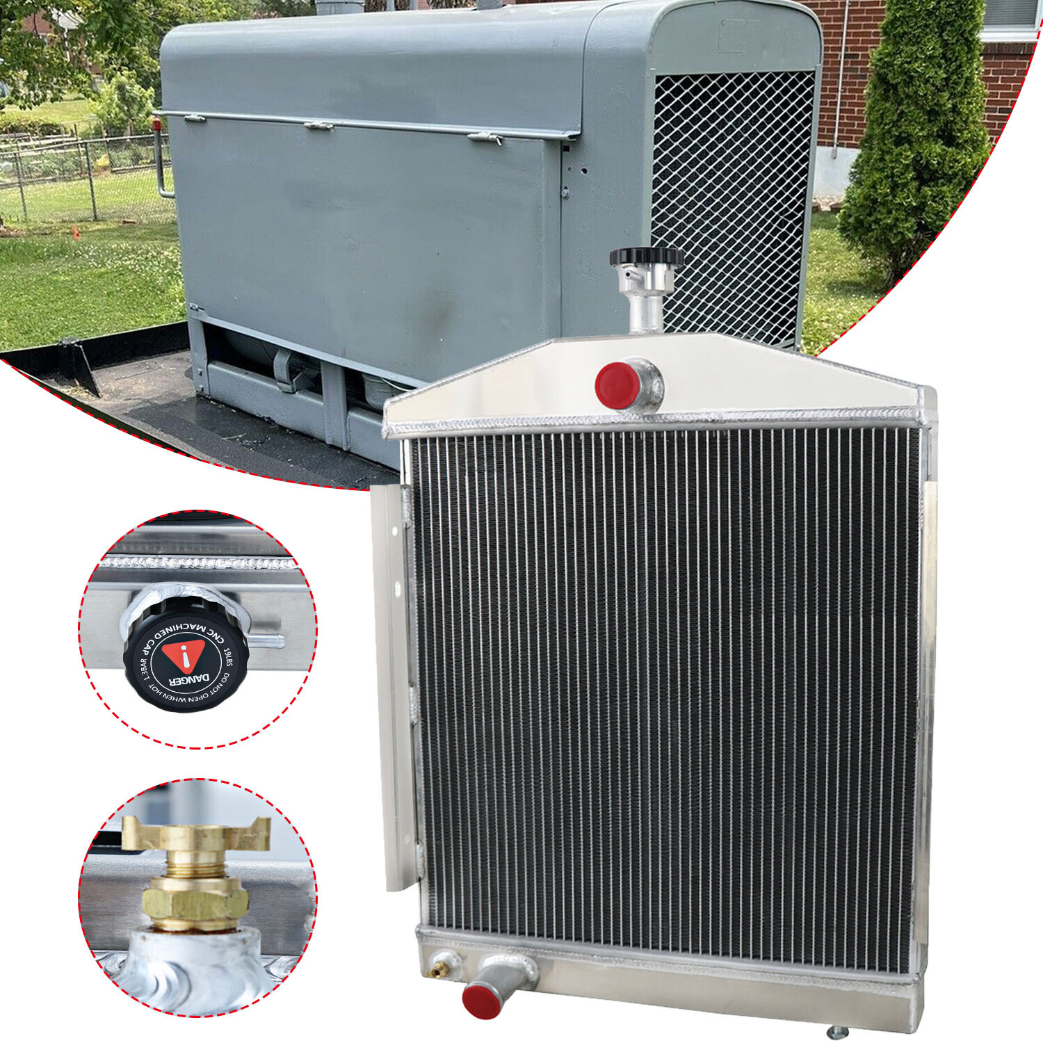 2Row Radiator Fits Lincoln Welder 200/250 AMP SA200/SA250 G1087 H19491 ...